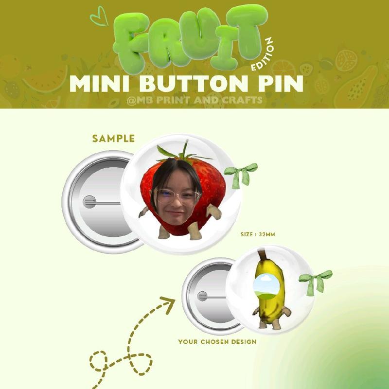CUSTOMIZED FRUITS BUTTON PINS - TikTok Shop Philippines