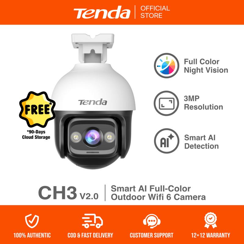 Tenda CH3 v2 Outdoor Smart Full Color 3MP Security Wifi Camera - TikTok ...