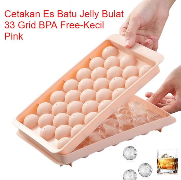 Cetakan Es Batu Jelly Bulat 33 Grid BPA Free Kecil-Pink-7CHKS2PN - Shop ...