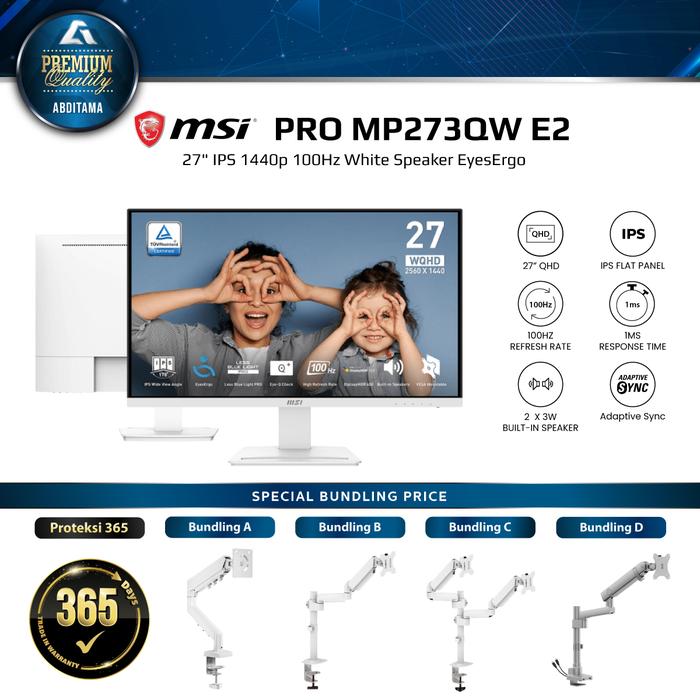 Promo Monitor LED MSI Pro MP273QW E2 100Hz | MP273QW E14 144Hz 27" IPS ...