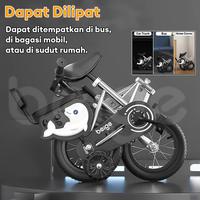 Promo 【BeigeStore.id 】Sepeda Anak Lipat Kids Dolphin Warna Silver ...