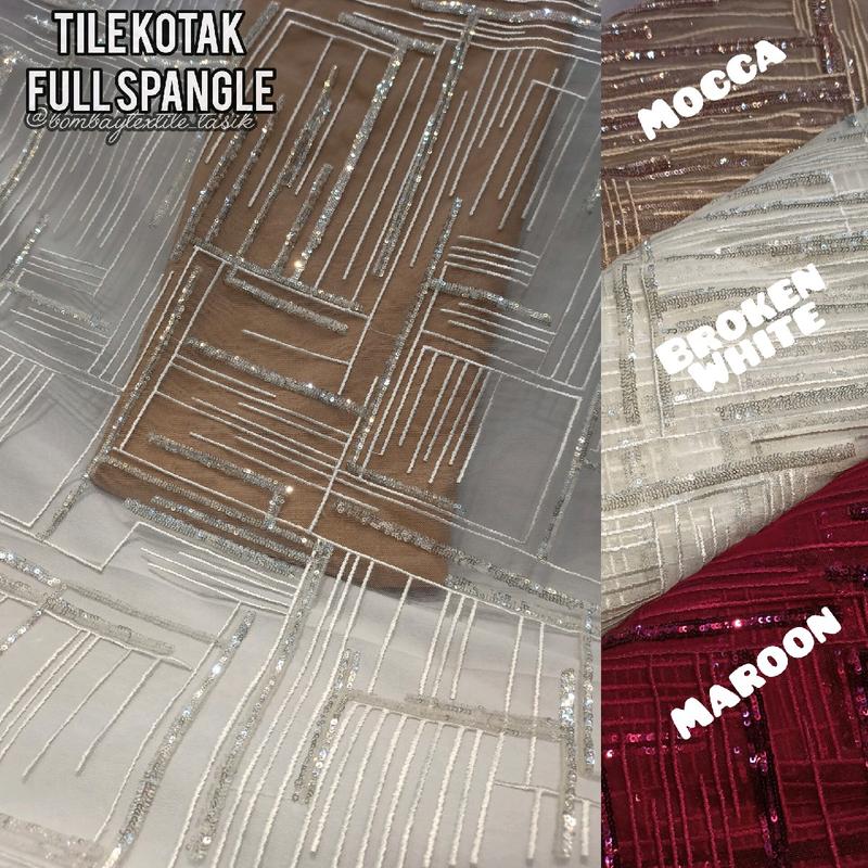 Kain Kebaya Dress Tile Kotak FullSpangle - Harga Per Setenga - Shop ...