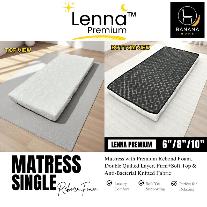 LENNA PREMIUM SINGLE MATTRESS REBOND FOAM | TILAM SINGLE 6 INCI ...