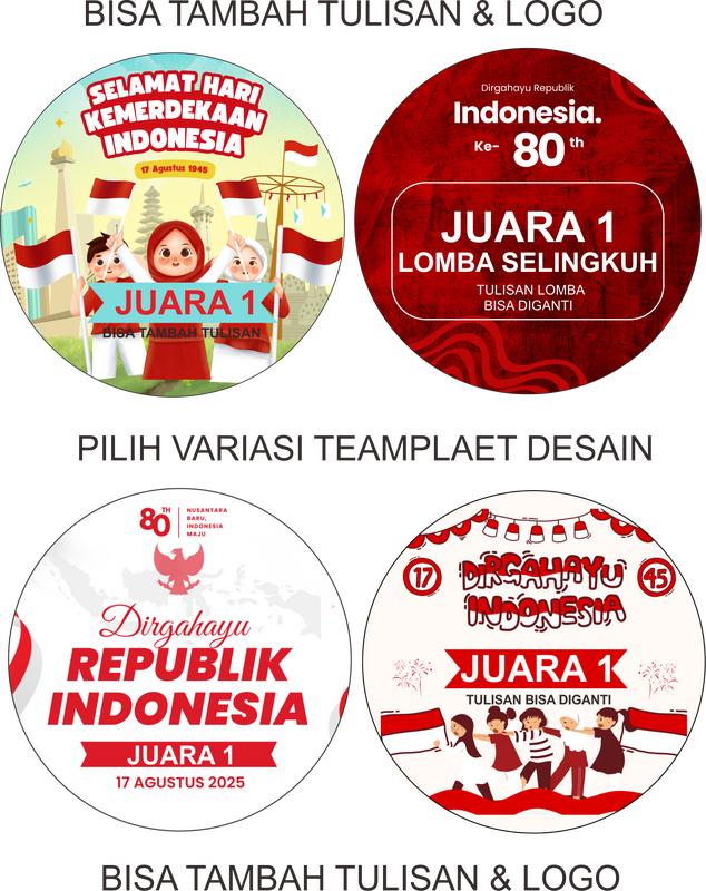 MEDALI AGUSTUS CUSTOM HUT RI 80 - MENDALI LOMBA JUARA - Shop | Tokopedia