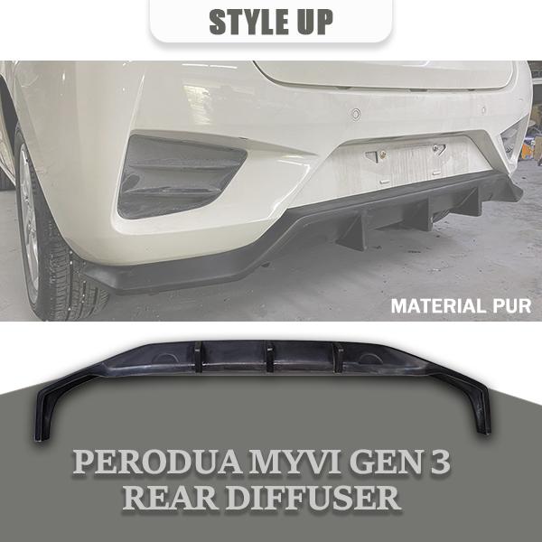 PERODUA MYVI GEN3 V1 REAR DIFFUSER PU 2017 2018 2019 2020 2021 - TikTok ...
