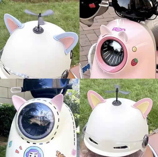 Hiasan Telinga Kucing Helm Lucu Kuping Kucing Dekorasi Helm Motor ...
