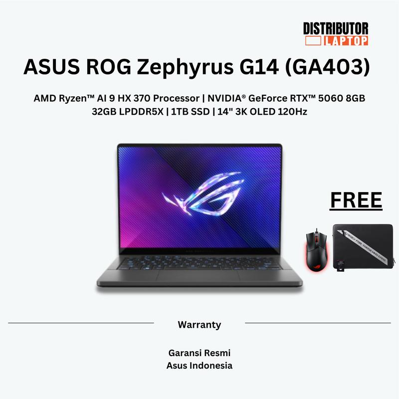 ASUS ROG Zephyrus G14 GA403WM AMD Ryzen AI 9 HX RTX 5060 32GB 1TB 14 ...