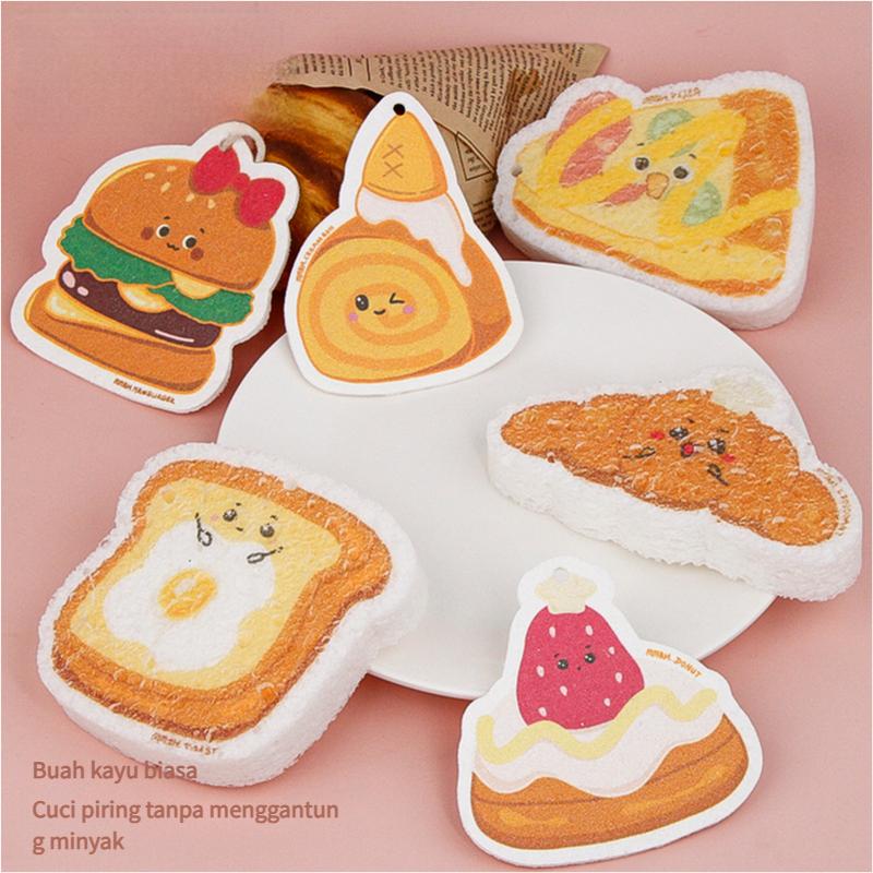 Roti kreatif span scrub dapur mesin basuh pinggan mangkuk artifak ...