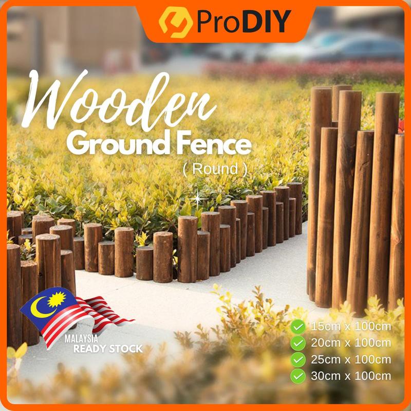 Wooden Wood Fence Round Groud Fencing Garden Home Decoration - TikTok ...