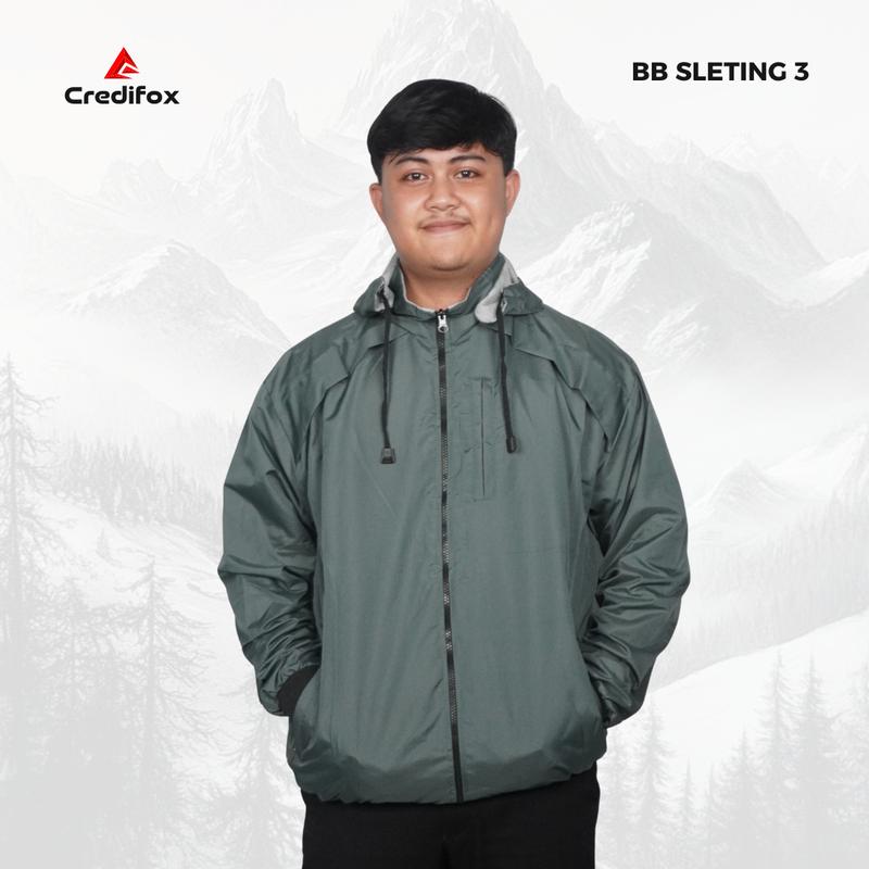 CREDIFOX Jaket bolak balik pria sleting tiga taslan waterproof - Shop | Tokopedia