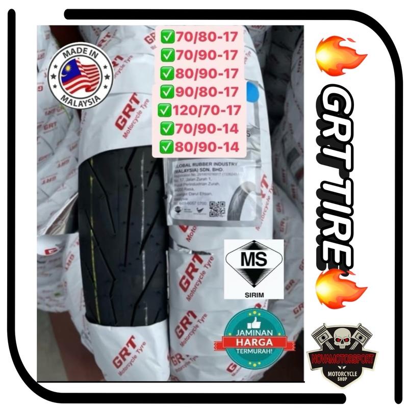 GRT368 TAYAR MOTORSIKAL TUBELESS TIUBLESS TYRE VIRAL 70/80/90/120-14 ...