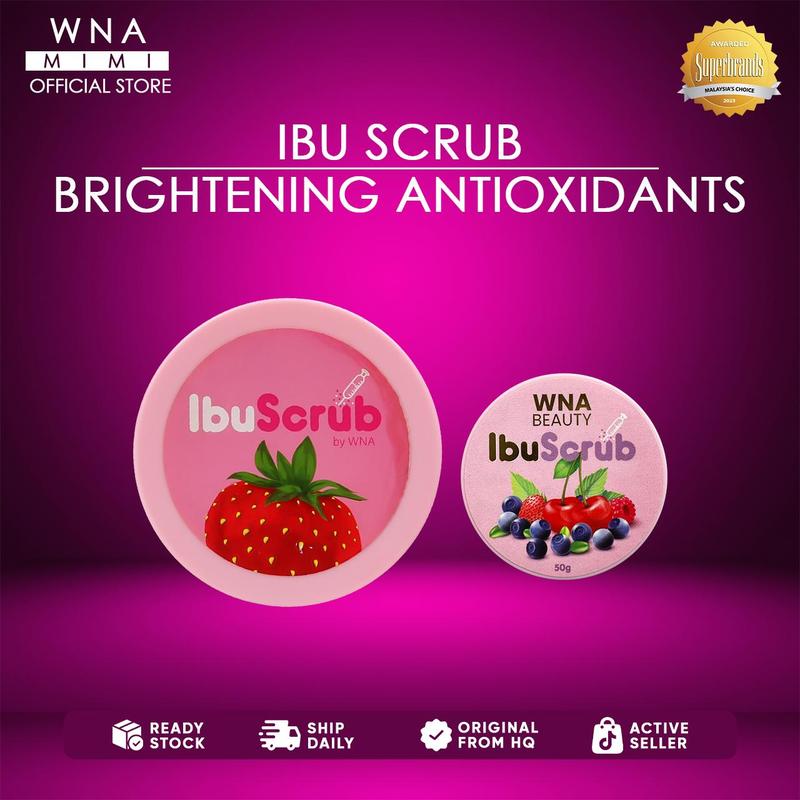 WNA Ibu Scrub Brightening Body Scrub with Strawberry & Pomegranate ...