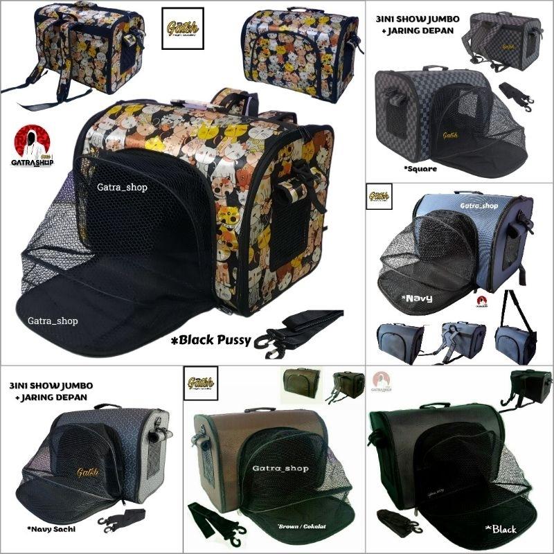 Travel Bag Pets/Tas Kucing Jumbo 3in1 Show Gatsh - Shop | Tokopedia