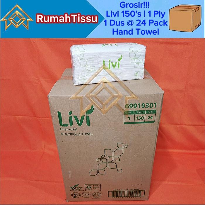Jual [1 Dus @ 24 Pack] Tisu LIVI Everyday Multifold Hand Towel 150 ...