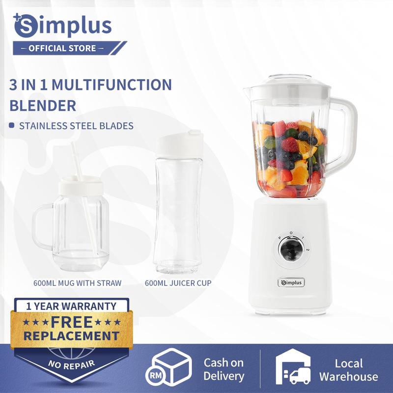 Simplus Multifunction Blender 3-in-1 Portable 1.25L 0.6L Cup - TikTok ...