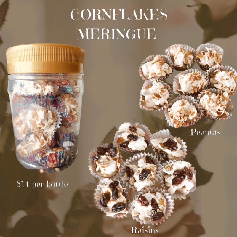 Meringue Cornflakes raisin/ peanut Snack less sweet - TikTok Shop Singapore