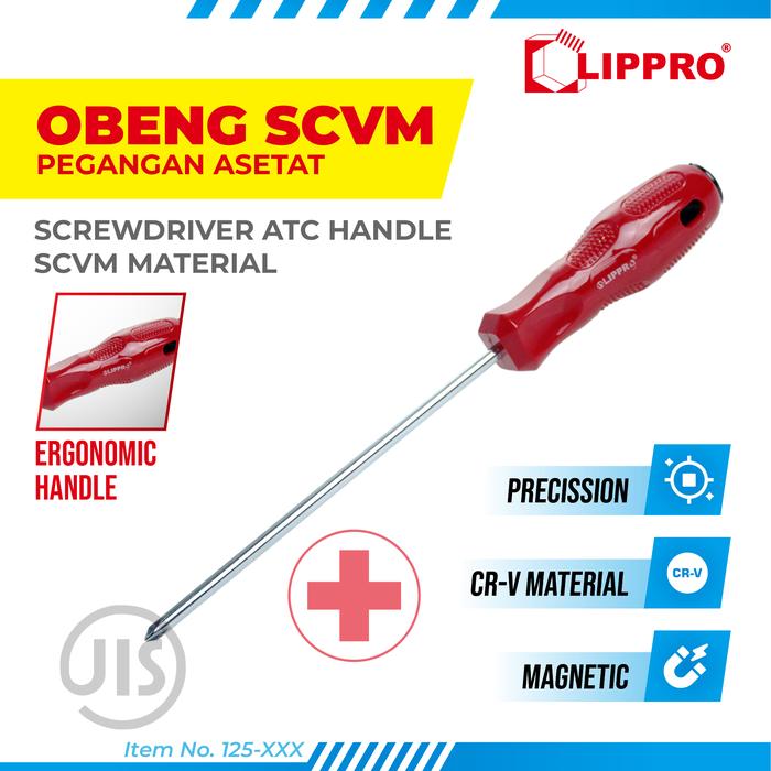 Jual Lippro Obeng Plus SCVM – Screwdriver Pegangan Asetat (ATC Handle ...