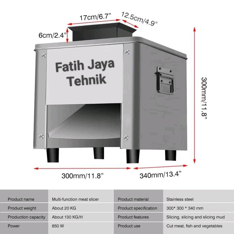 Mesin Pemotong Daging / Pengiris Sayuran Otomatis Stainless LY-850A ...