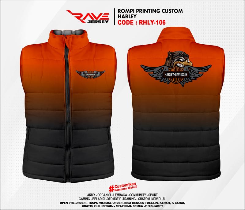ROMPI MOTOR HARLEY SESI 2 FULL PRINTING SUBLIMATION CUSTOM (DESAIN ...