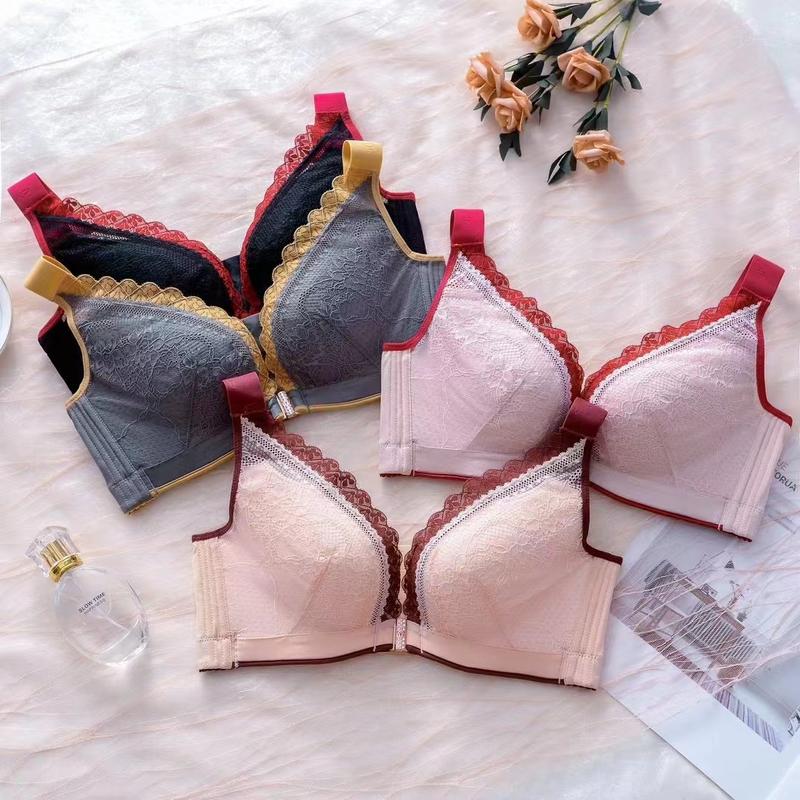 front buckle push up bra plus size lace front buckle gathered - TikTok ...