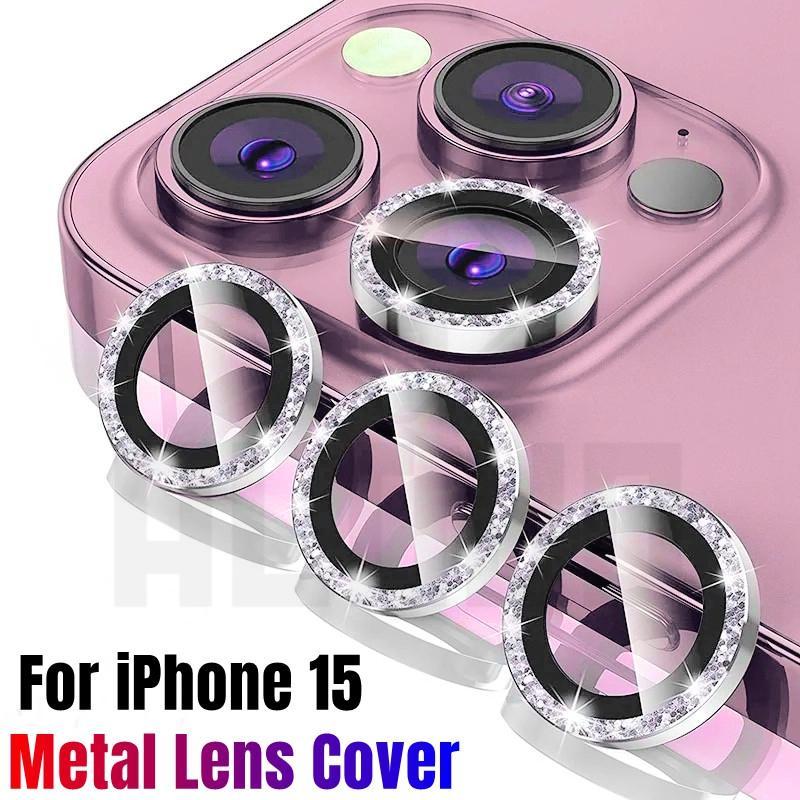 Diamond Camera Protector For iPhone 15 Pro Max Metal Ring Lens - TikTok ...