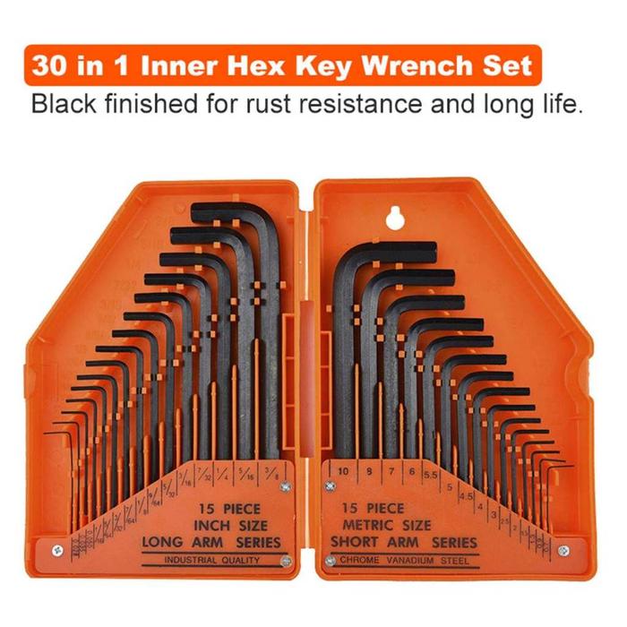Promo 30 pcs Set Alat Kunci Pas Kunci Hex Dalam Kunci Torx Hex Allen ...