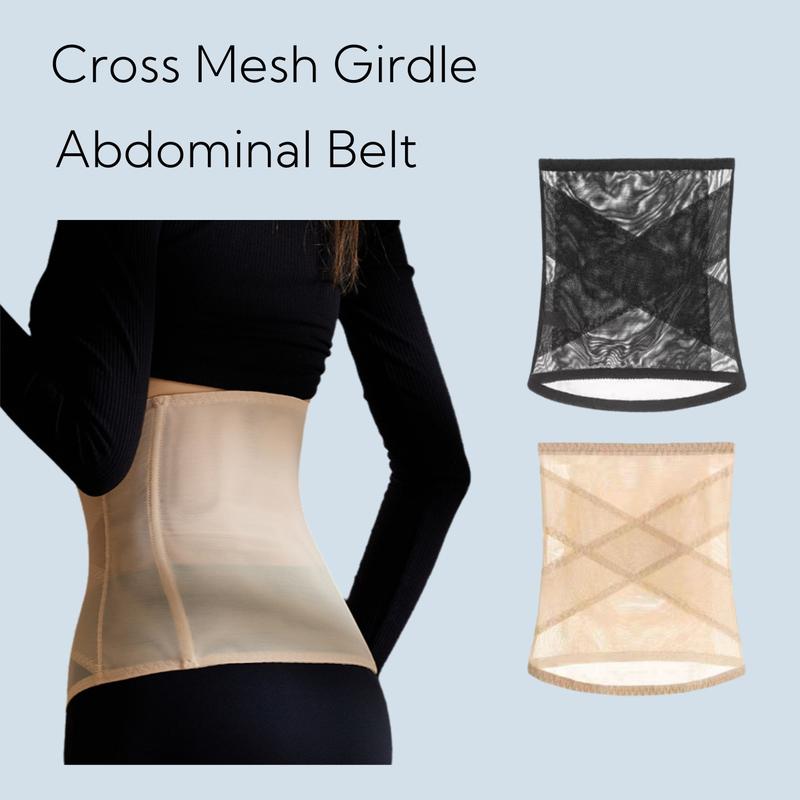 Cross Mesh Girdle Light and Comfortable Abdominal Belt Ice Silk ...