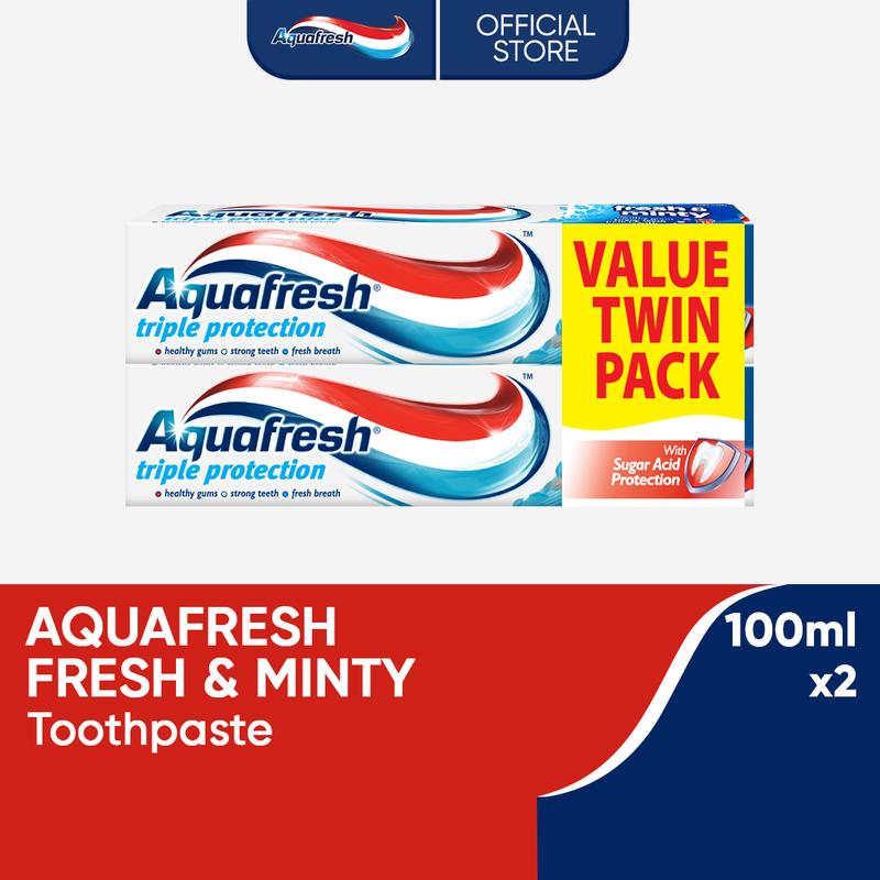Aquafresh Fresh & Minty Toothpaste (Twin Pack) 100ml - TikTok Shop ...