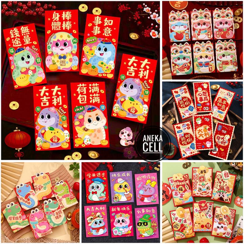 [ ISI 6 ] ANGPAO ULAR IMLEK PENDEK SHIO ULAR 2025 HONG BAO FUNG - Shop ...
