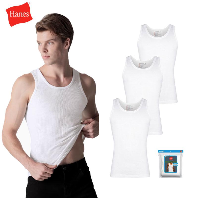 Hanes 3PCS Mens Sando Tagless Tanks White T-shirts M-3XL - TikTok Shop ...