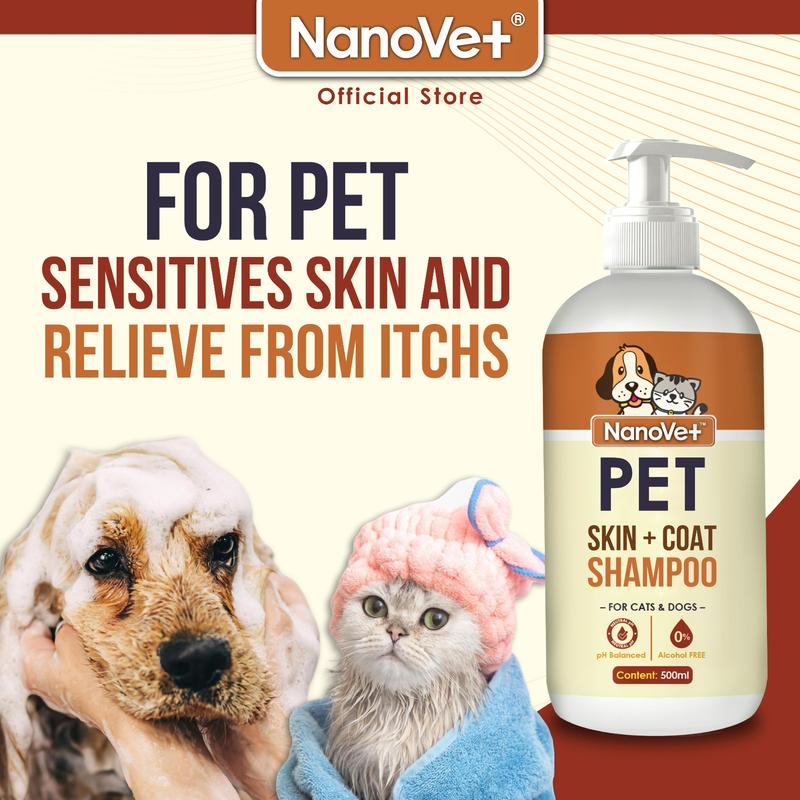 Nanovet Pet Skin + Coat Shampoo for Cat and Dog - TikTok Shop Malaysia