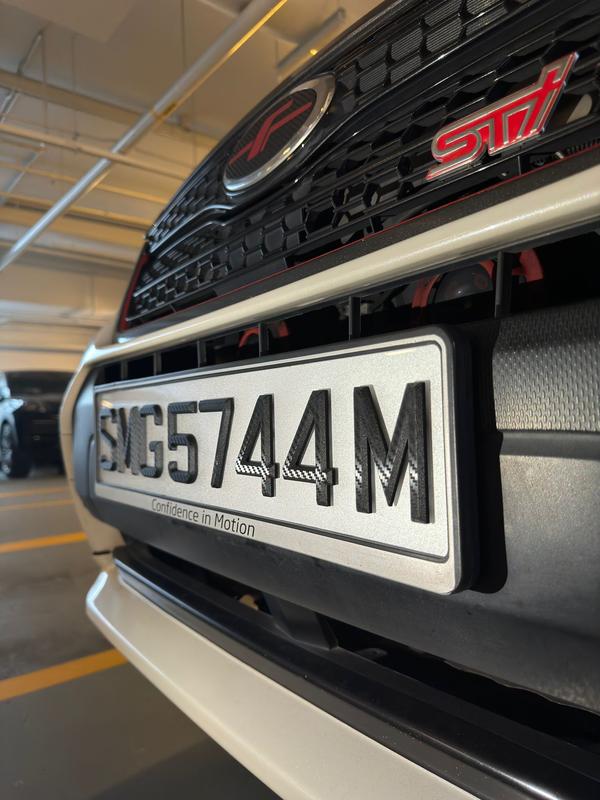 Carbon 3D Printed Number Car Plate - Personalized License Plate ...
