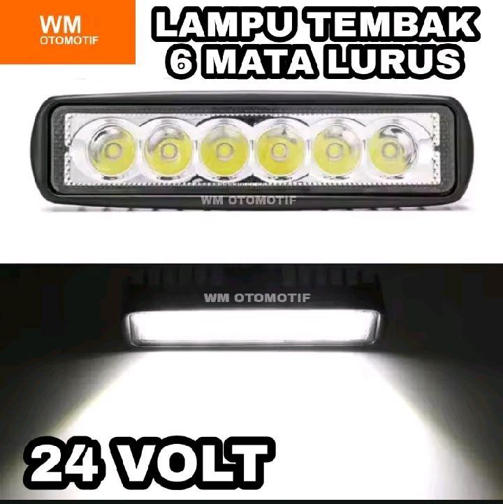 Lampu Tembak Sorot 12 Volt CWL 6 Mata Lurus LED Bar Cree Tru - Shop ...