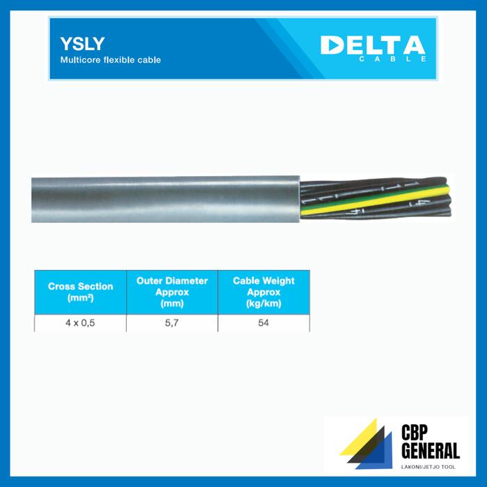 Jual Kabel Kontrol YSLY-JZ 4 x 0.5mm isi 100m (Merk: Delta) / Kabel ...