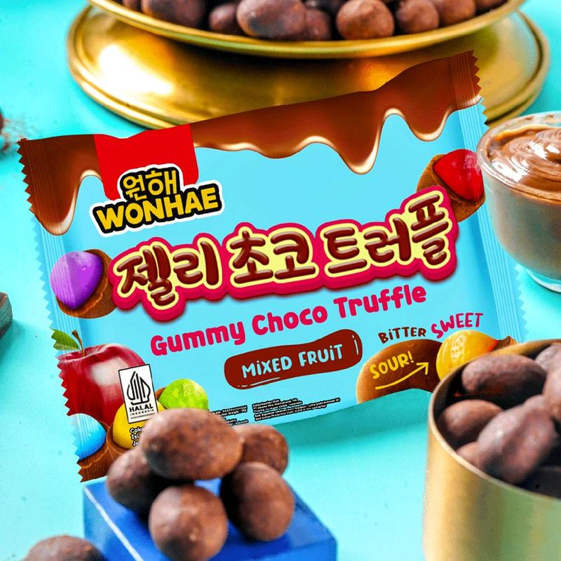 WONHAE Gummy choco truffle 35 gr - cokelat enak untuk camilan Snack ...