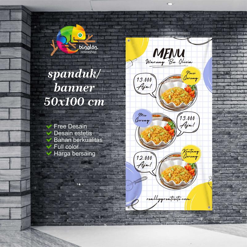 Cetak Spanduk Banner Menu Makanan - Shop | Tokopedia