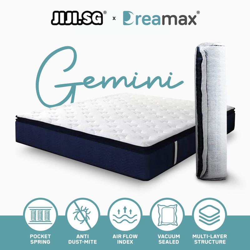 (JIJI.SG x DREAMAX) Gemini Spring Mattress - 10" Pocket Spring - TikTok ...