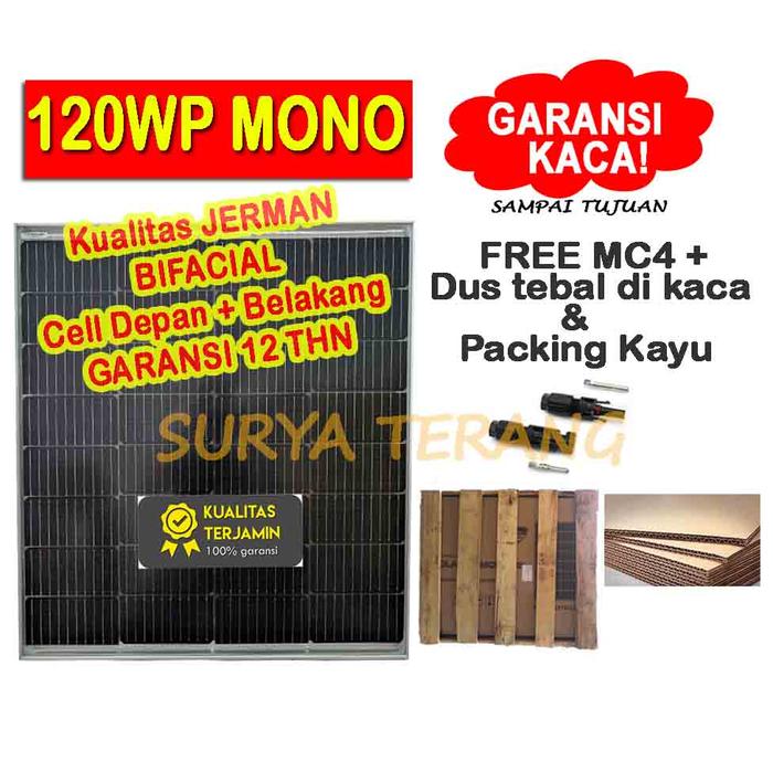 Jual Solar Panel Surya 120wp Mono FREE Packing Kayu - Khusus GOSEND ...