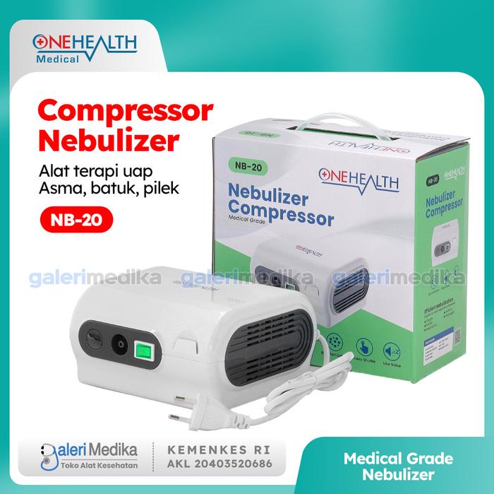 Jual OneHealth Compressor Nebulizer NB20 / Alat Terapi Uap Medical ...