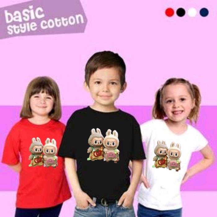 Jual kaos anak-anak unisex/laki laki perempuan gambar labubu bahan ...