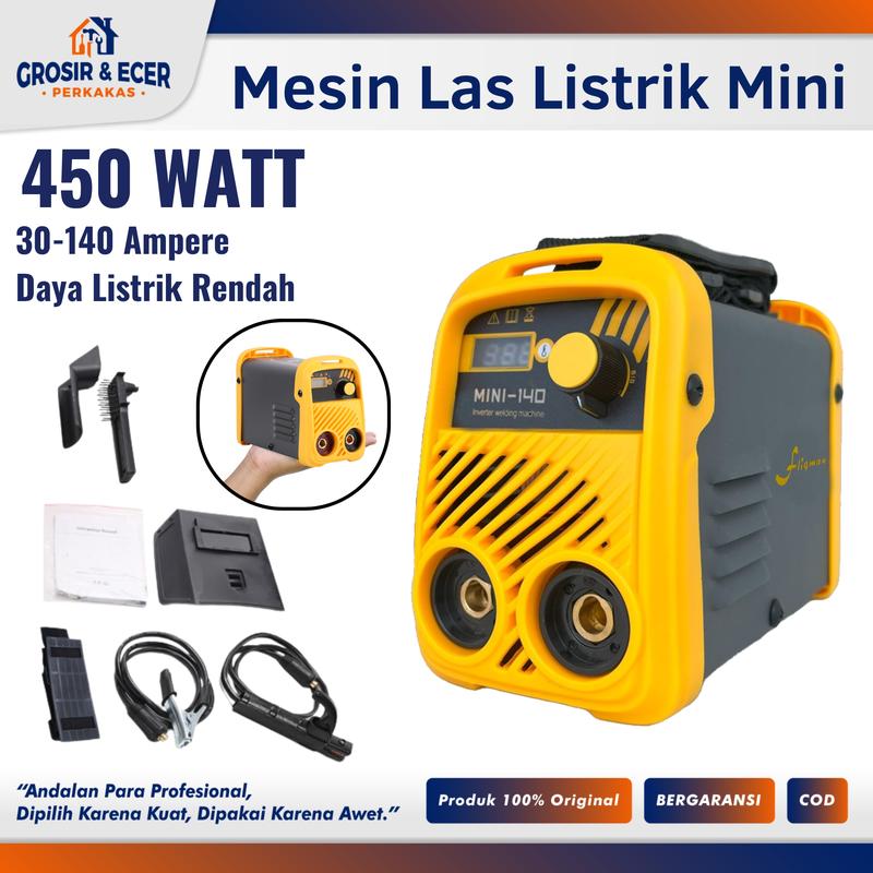 Mesin Las Mini 450 watt Hemat Listrik - Mesin Las Listrik Mini IGBT 140 ...