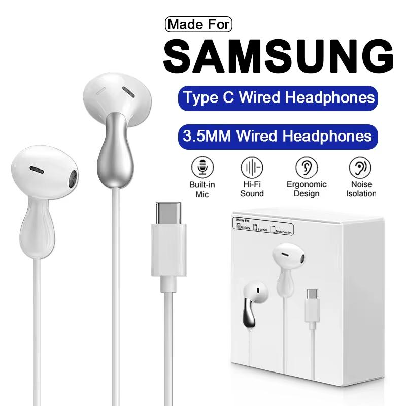 Type C Wired Earphone For Samsung Galaxy S24 S23 S22 Ultra USB-C ...