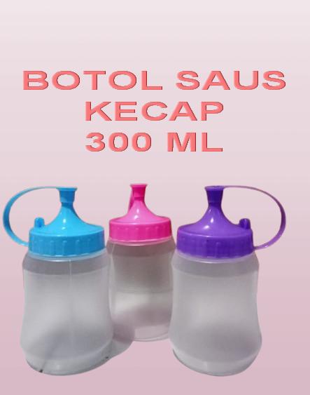 Botol Saus Kecap Plastik Bening 300ml Botol Saos Mayonaise Plastik ...