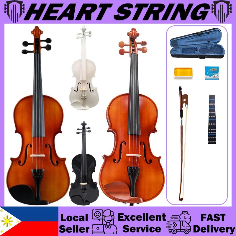 HeartString Violin Set Full Size Violin Instrument for Kids Adult ...