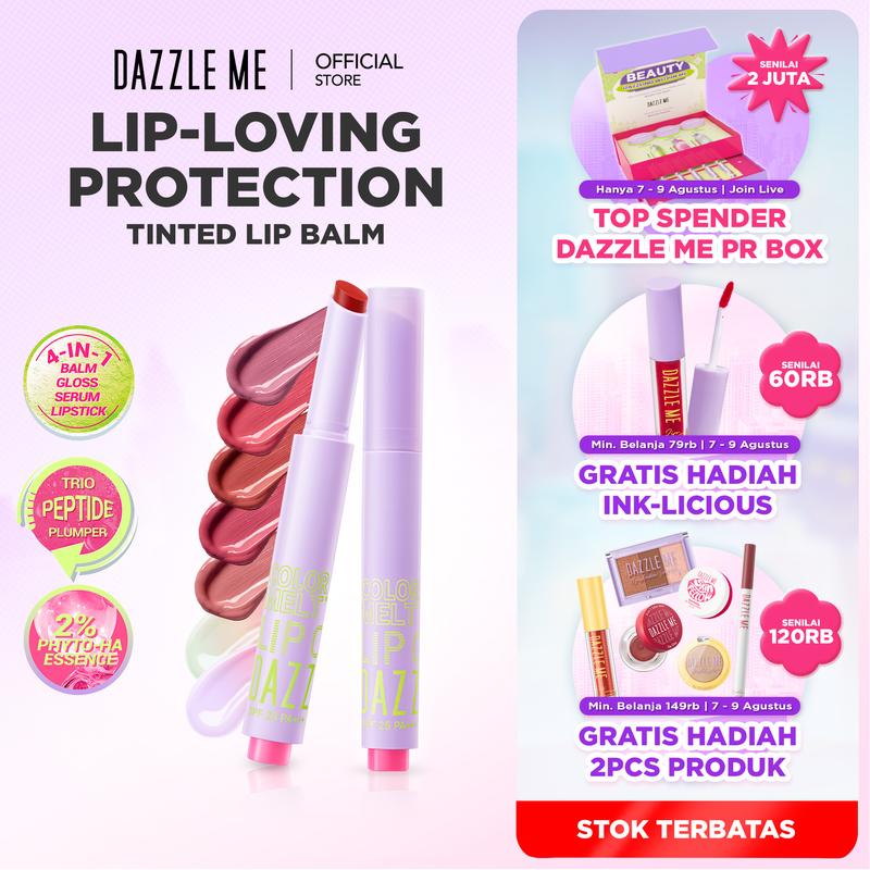 DAZZLE ME Color Chrome Melt To Dew Lip Click Tinted Lip Balm - Shop | Tokopedia