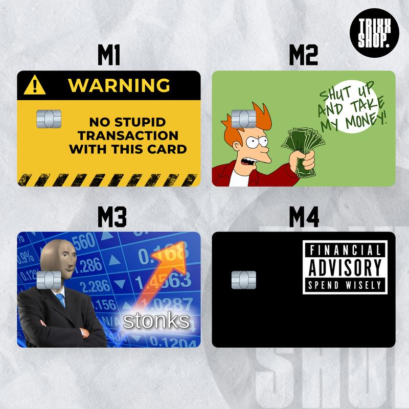 Meme Bank Card/TnG Sticker *STICKER ONLY* | Skin TnG - TikTok Shop Malaysia