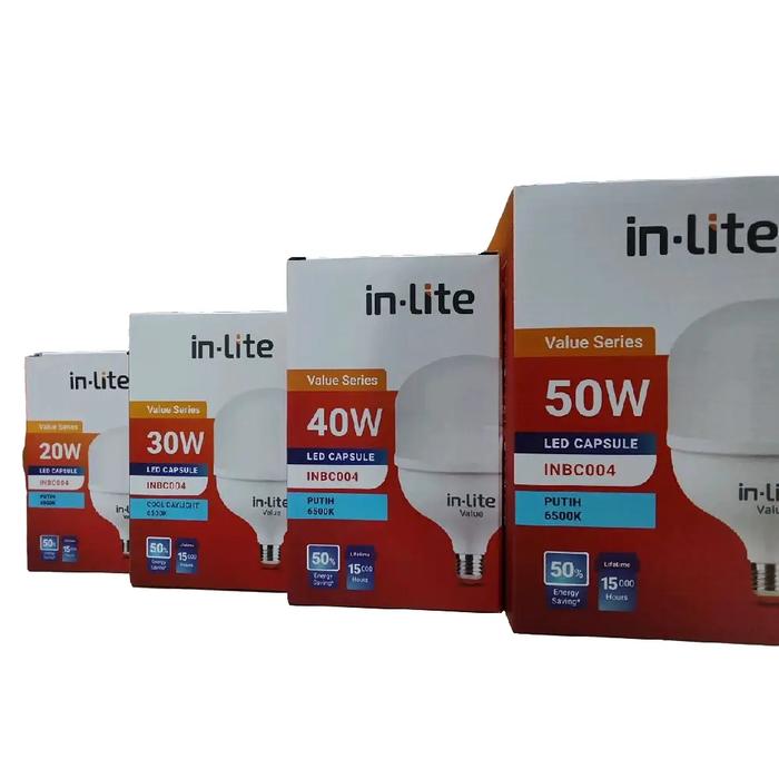 Jual IN LITE/inlite LAMPU LED CAPSULE 20-50 WATT INBC004 PUTIH TERANG ...