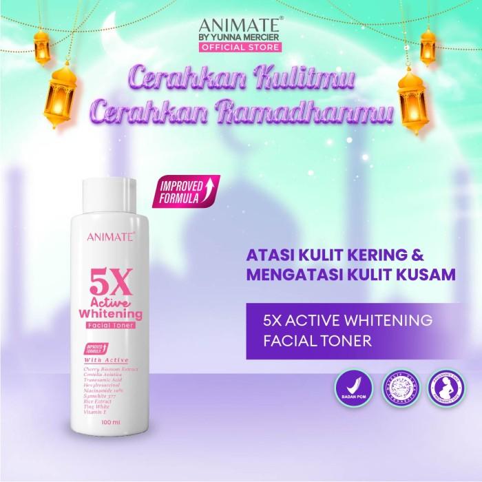 Animate 5X Active Whitening Facial Toner 100 Ml Terbaru - Shop | Tokopedia