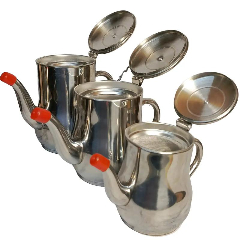 Oil Pot,teko Penyaring Minyak Goreng Stenless Alat Dapur Stainless ...