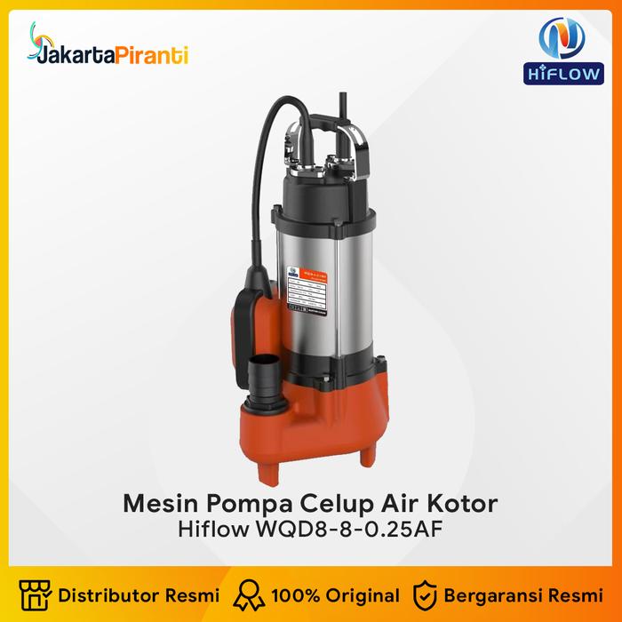 Promo Hiflow Pompa Celup Air Kotor Arus Besar WQD8-8-0.25AF dengan ...